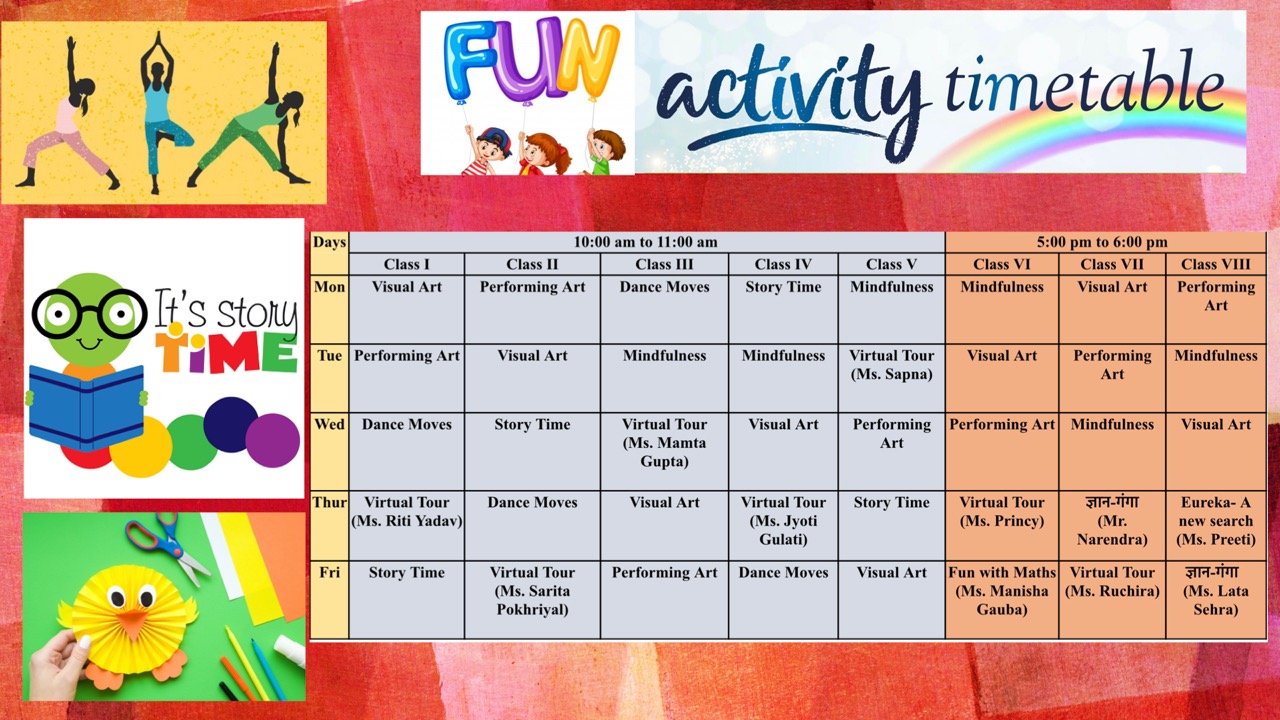FUN ACTIVITY - TIMETABLE - Twinkle School Virar